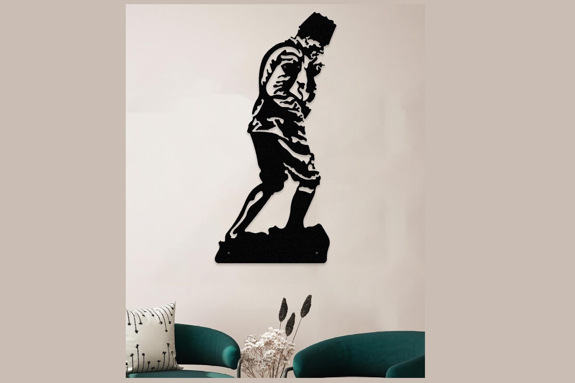 MUSTAFA KEMAL ATATÜRK KOCATEPE SİLÜETİ METAL DUVAR TABLOSU 30X65