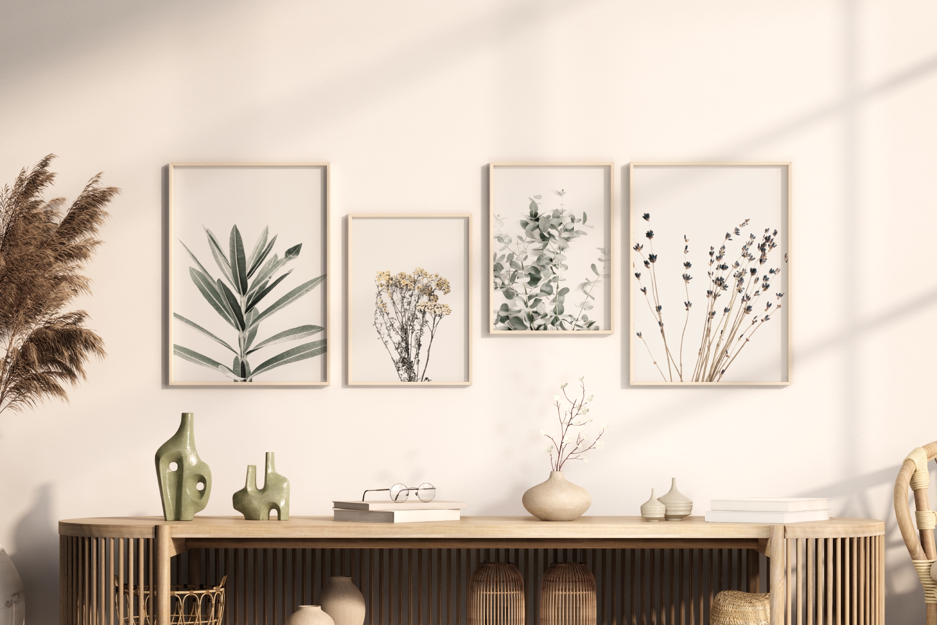 BOTANIKAL FLOWER BEYAZ AHŞAP ÇERÇEVELİ TABLO SETİ 30X45 / 21X30 FİYATI ...