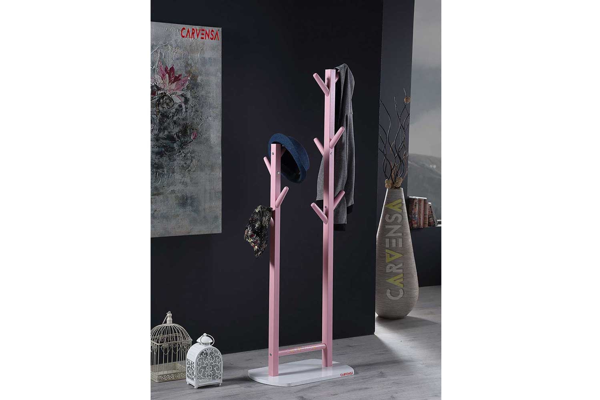 KRİSTAL CARVENSA KIDS ÇİFT AYAKLI ASKI, AHŞAP, PEMBE FİYATI - Vivense