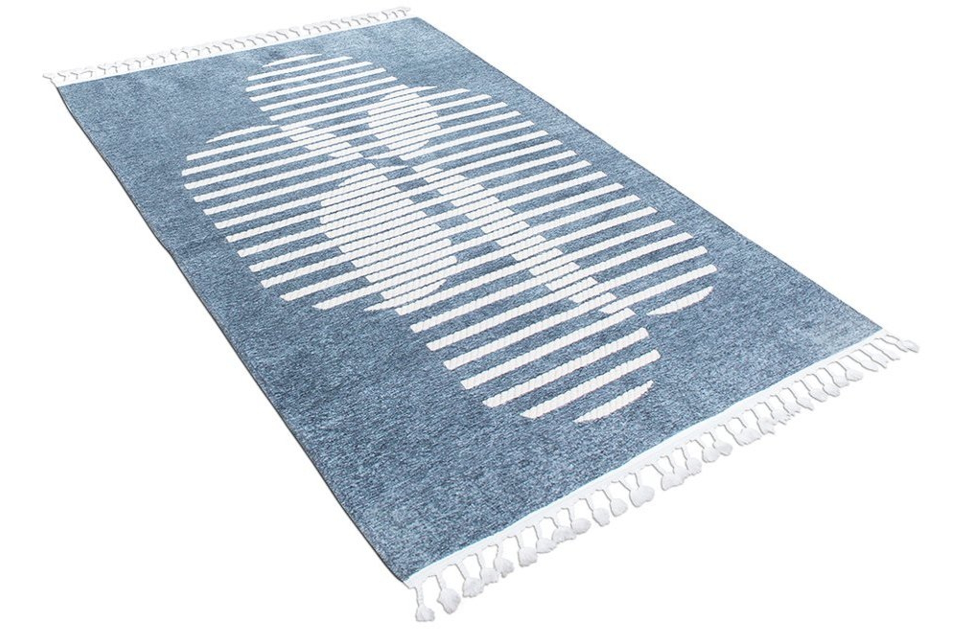 MORETTİ TRİO KABARTMALI MAVİ BEYAZ MODERN HALI 11750 J 155X230 FİYATI ...