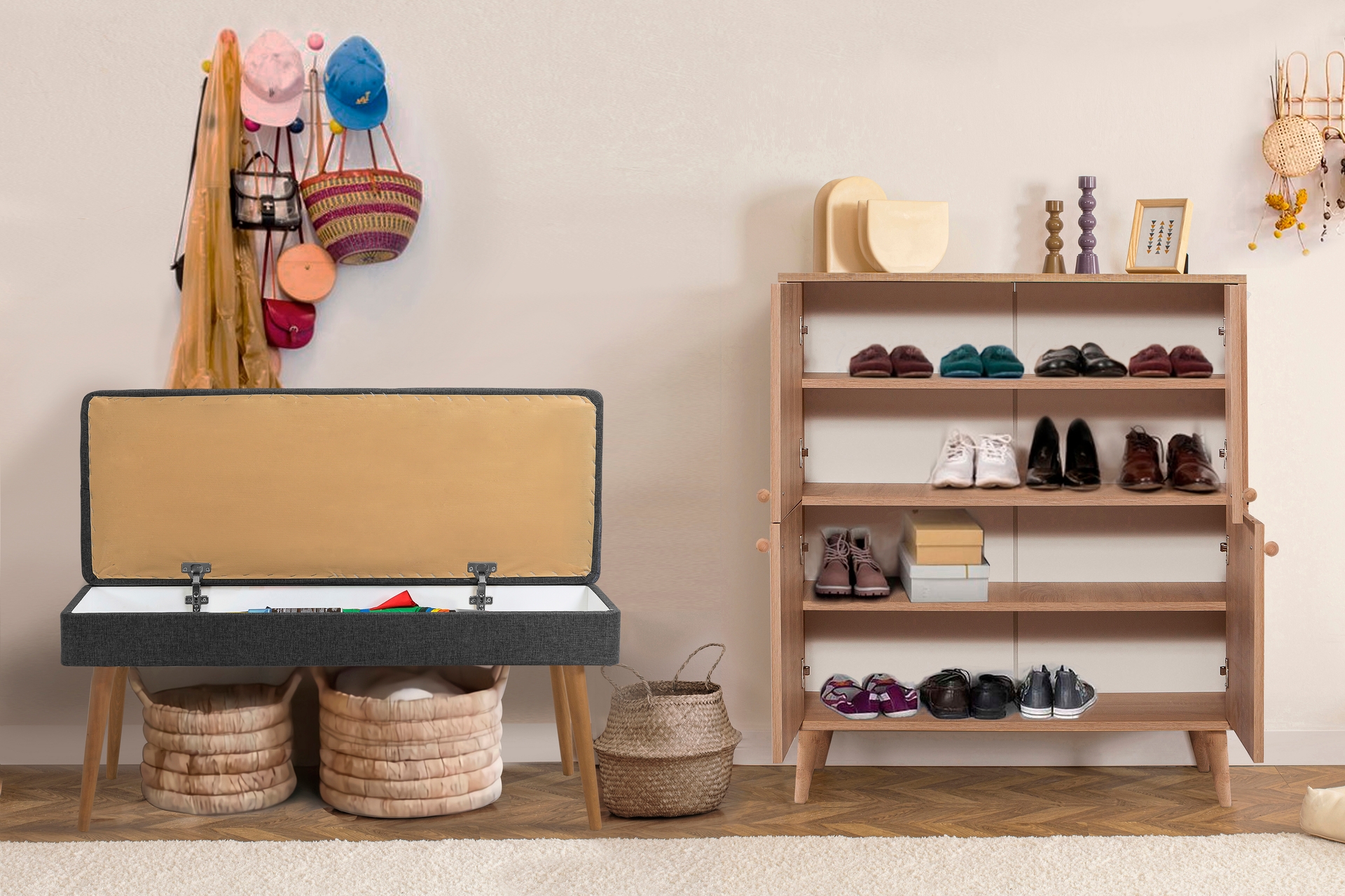 MULTİKABİN COLORS AYAKKABILIK ANTRE TAKIMI, SONOMO ANTRASİT FİYATI ...