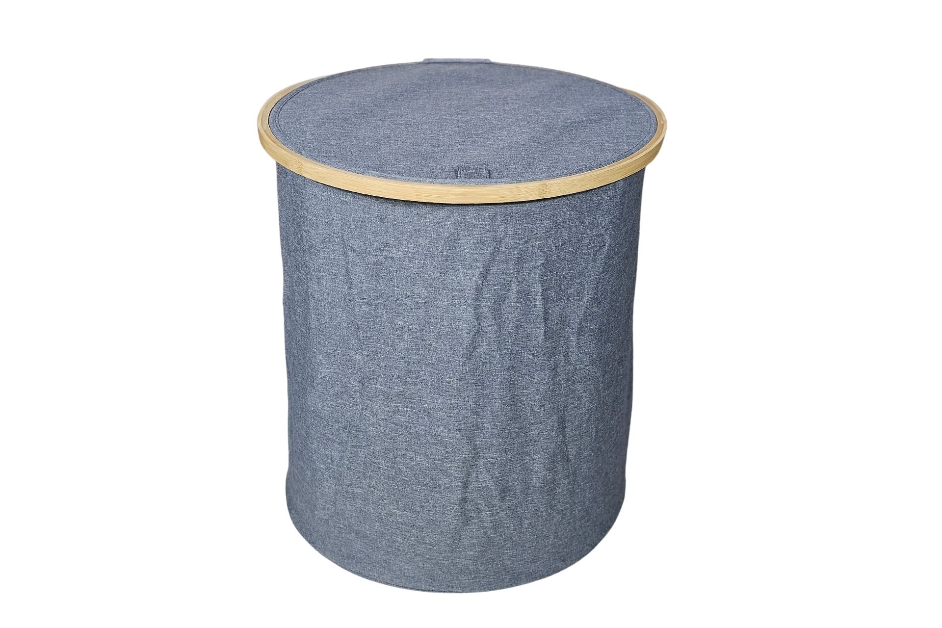 PANALI KAPAKLI KATLANIR KİRLİ ÇAMAŞIR SEPETİ, BAMBU, GRİ FİYATI - Vivense