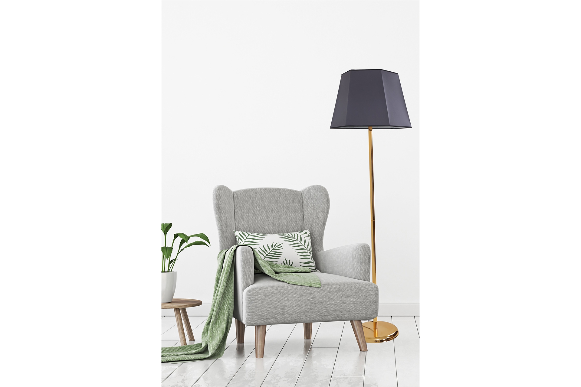 LUMEXX MERCAN GOLD LAMBADER, PRİZMA KOYU GRİ ABAJURLU FİYATI - Vivense