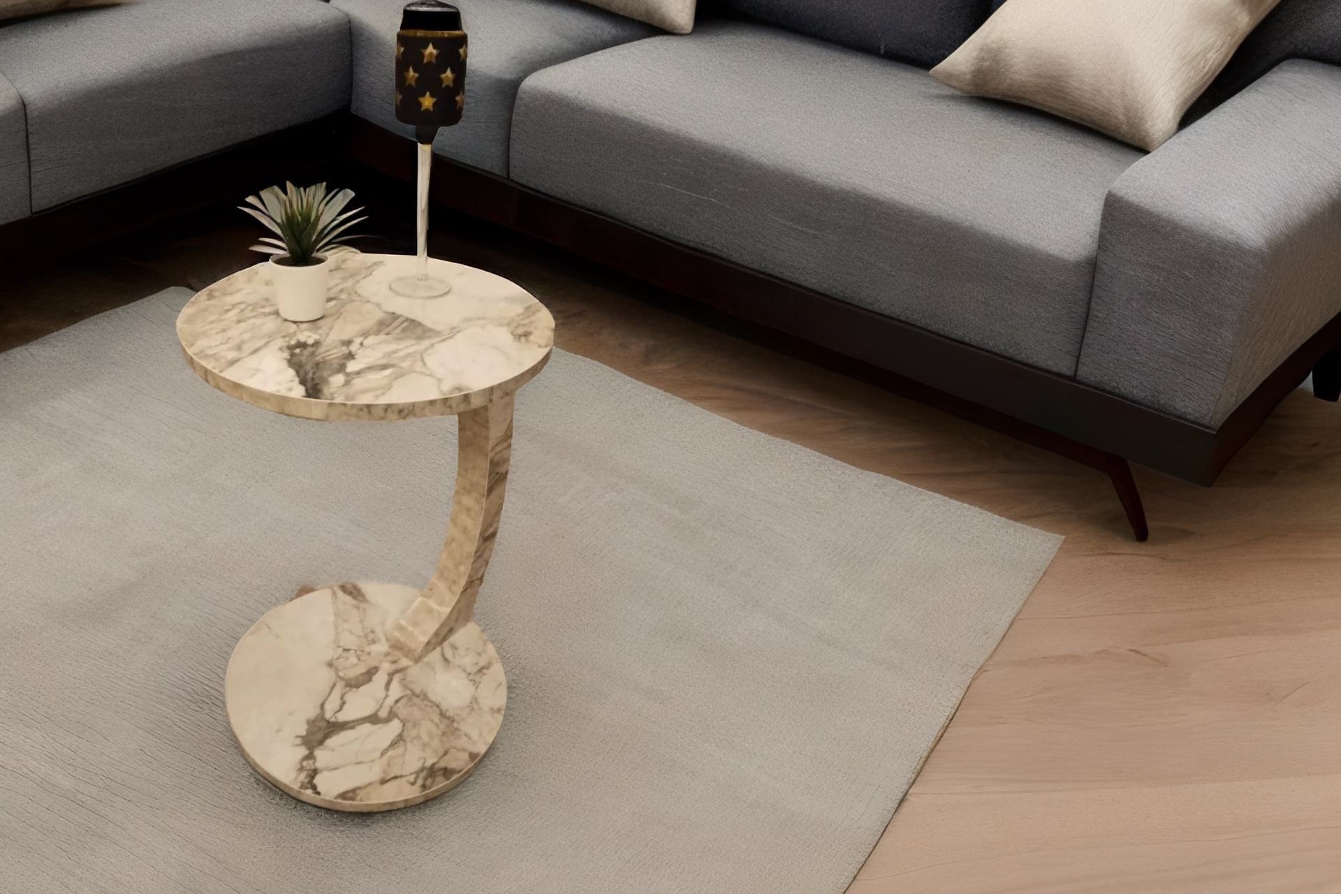 TEKERLEKLİ C SEHPA, BEYAZ MERMER FİYATI - Vivense