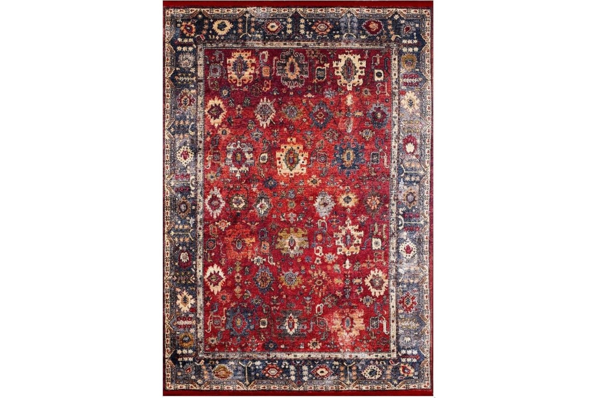 HALIMAX DARA 167 KAYMAZ DOKUMA TABANLI OTANTİK MODERN HALI, KIRMIZI ...