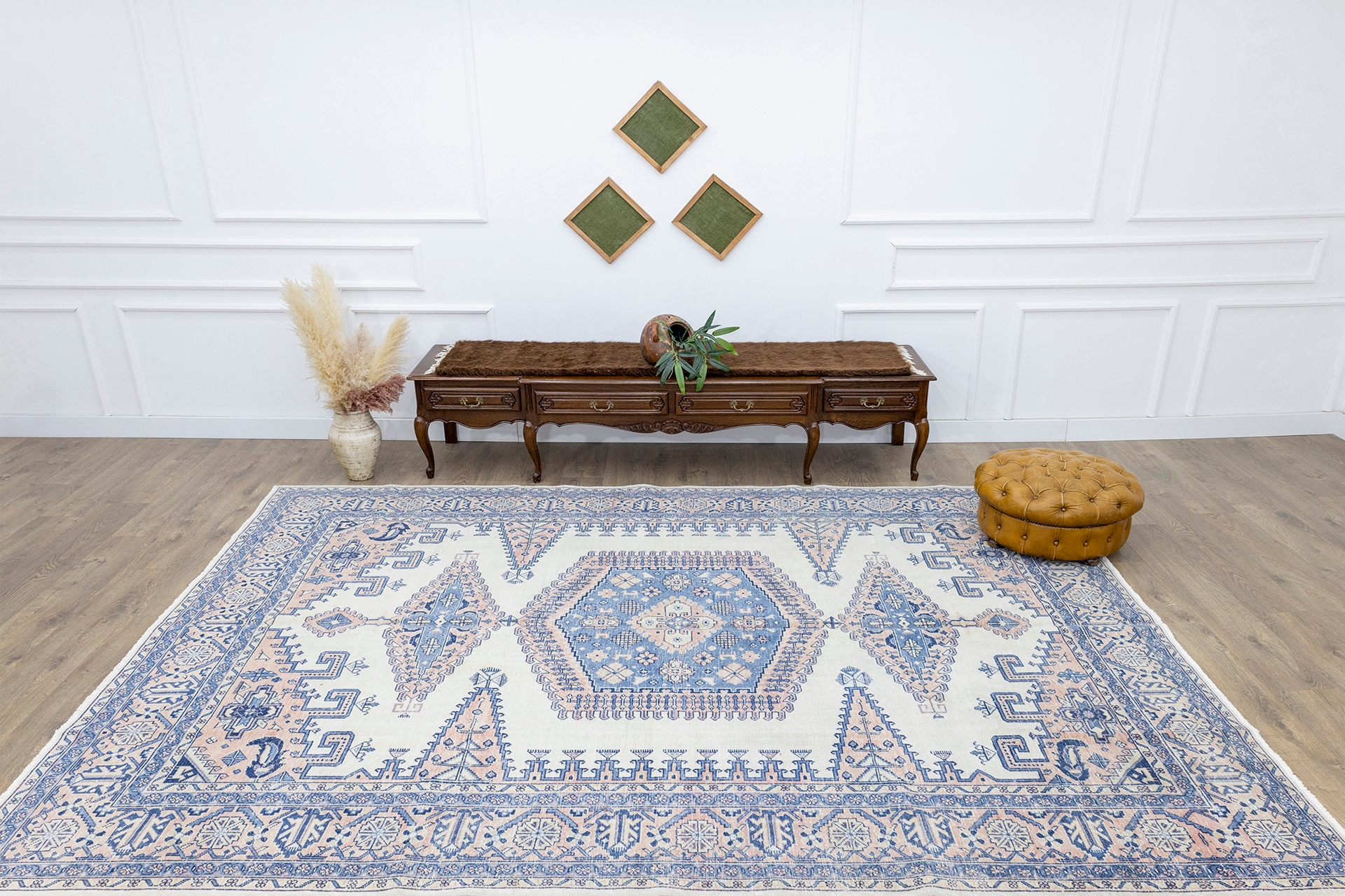 SOHO ANTİQ GERMEH GEOMETRİK DESENLİ EL DOKUMA İRAN HALISI, 244X332 ...