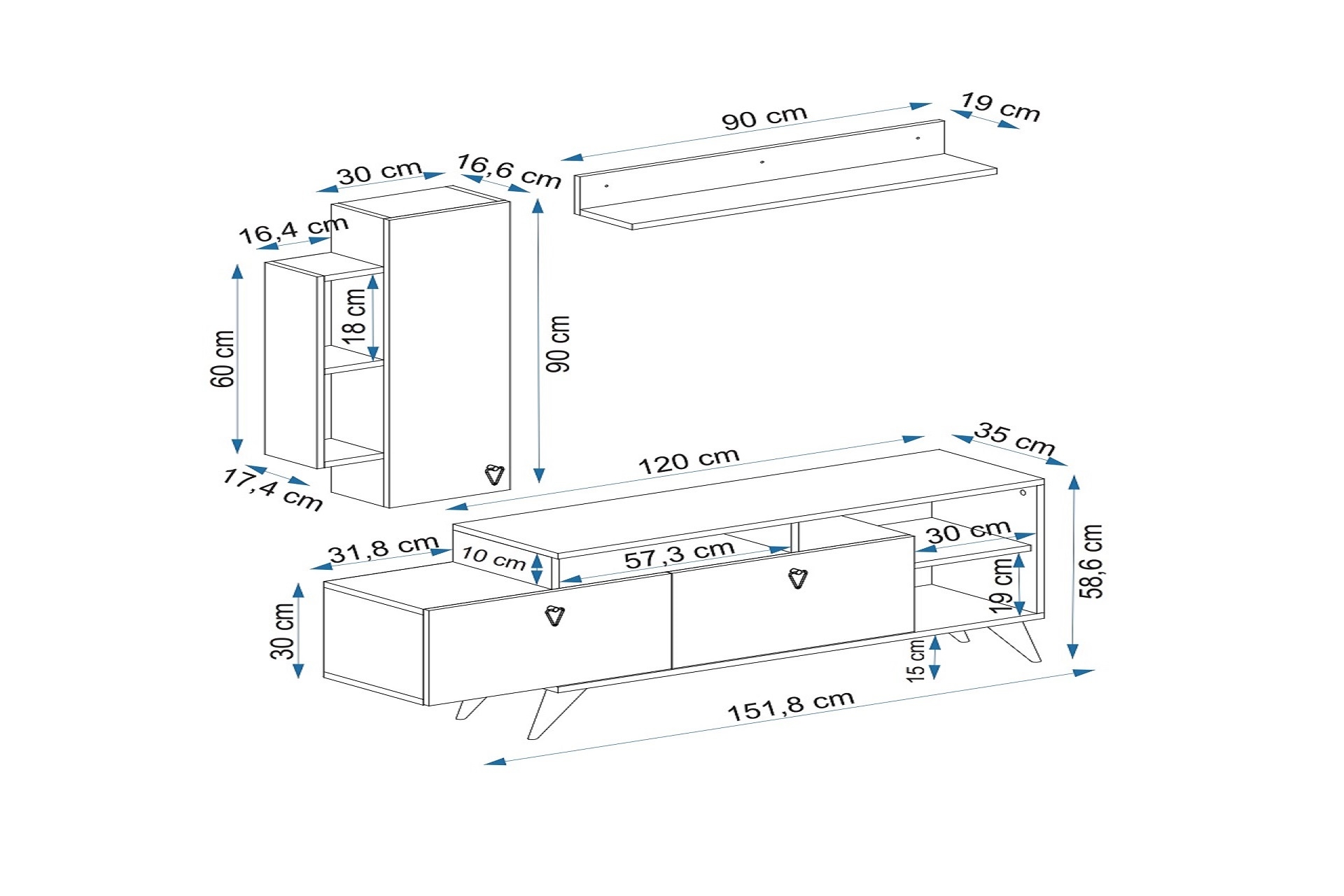 CLARA TV ÜNİTESİ, KRİSTAL FİYATI - Vivense