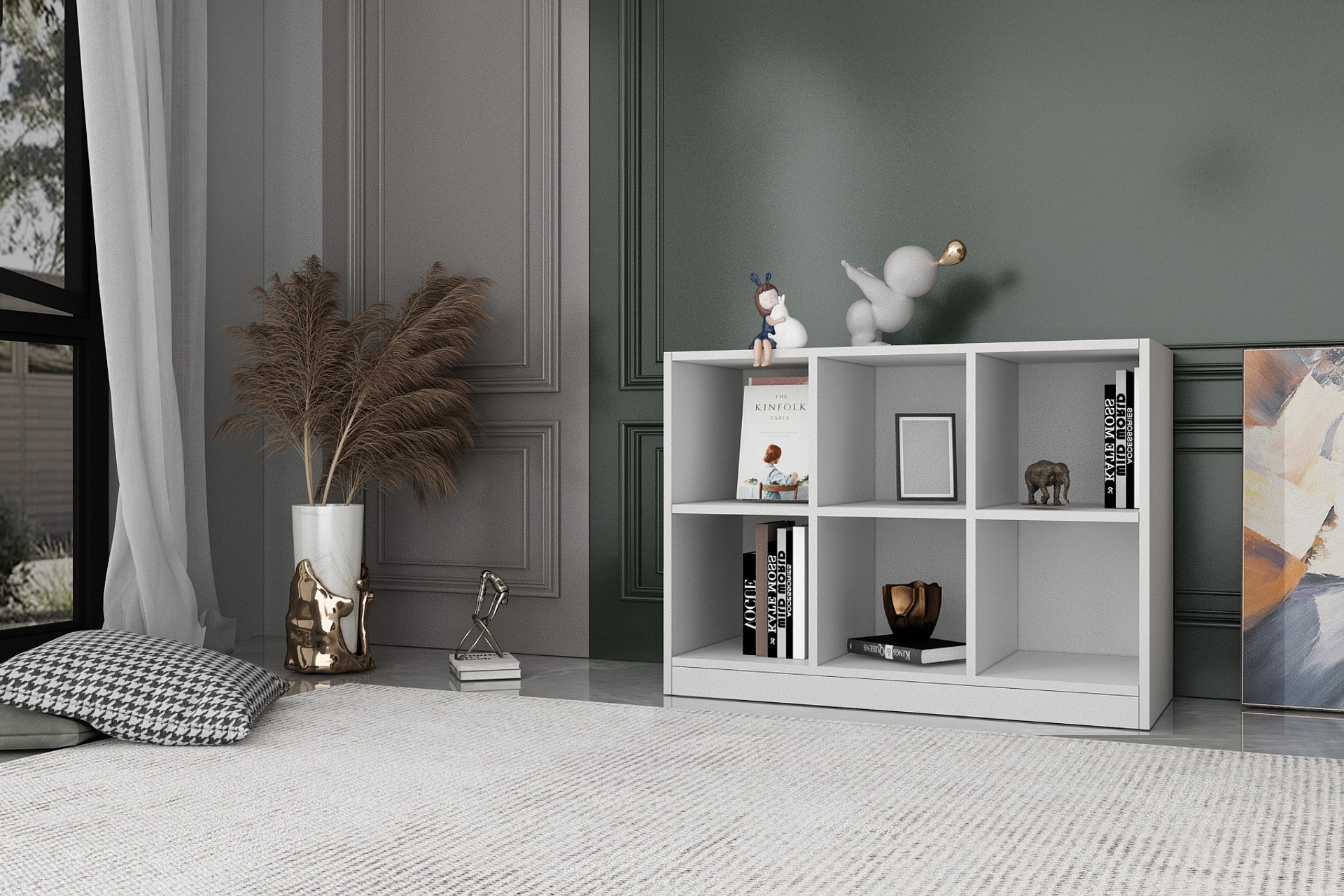 BKCONCEPT RAFLI KİTAPLIK, 97 CM, BEYAZ, KTP-1183 FİYATI - Vivense