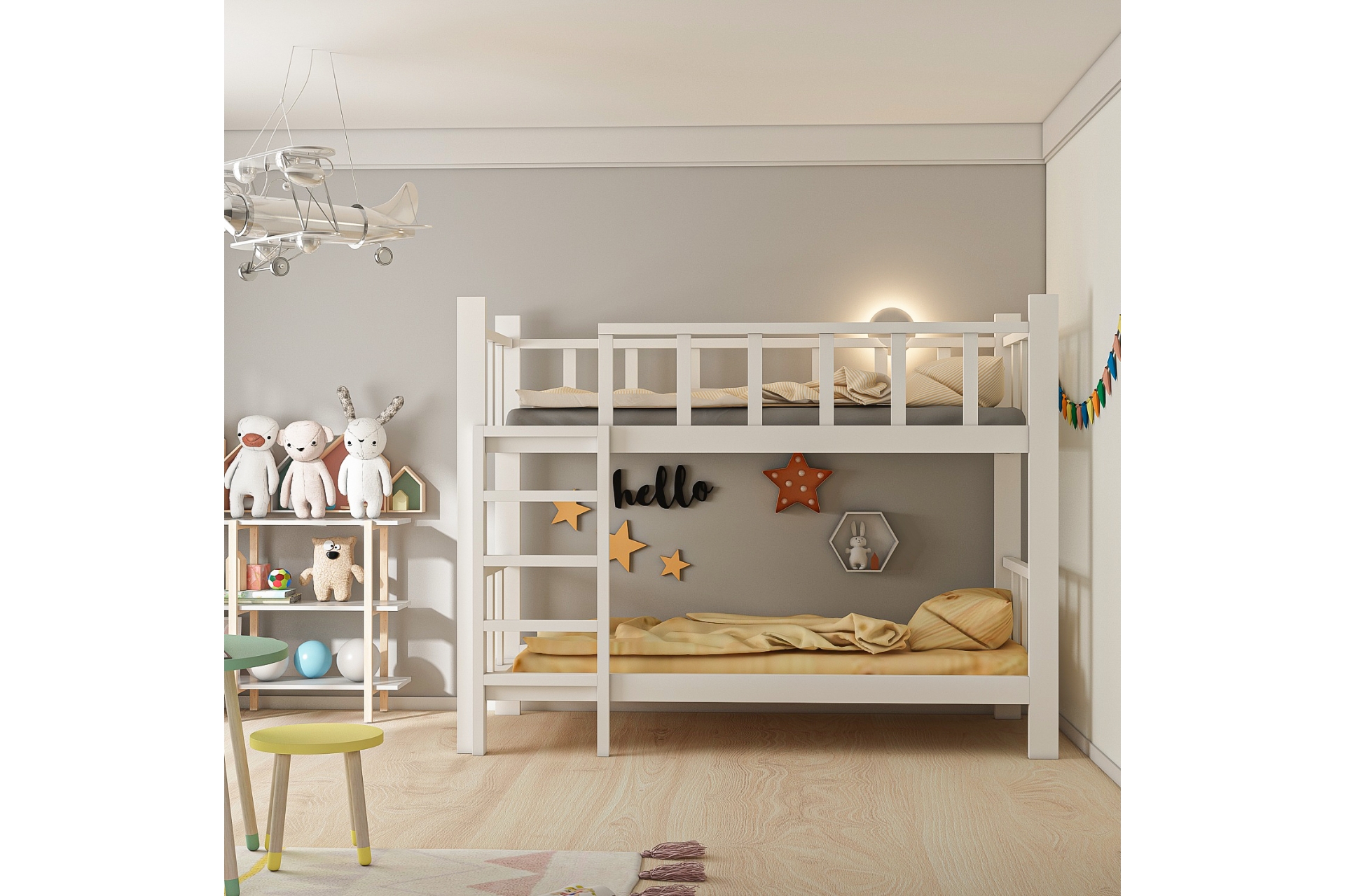 GİVAYO WOOD'S WOODY MONTESSORİ RANZA, BEYAZ, 90X190