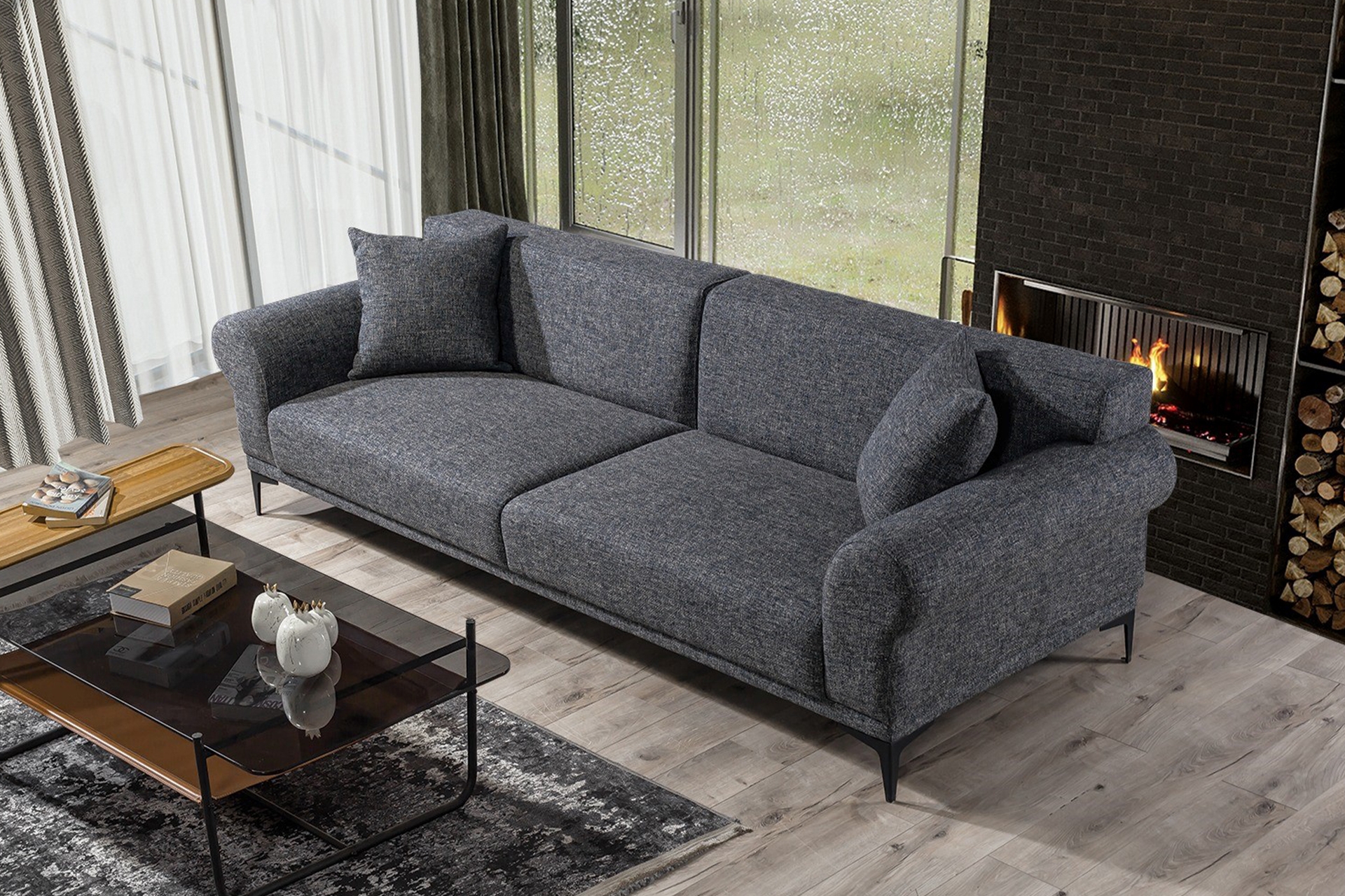 ASYA DÖRTLÜ KANEPE, ANTRASİT