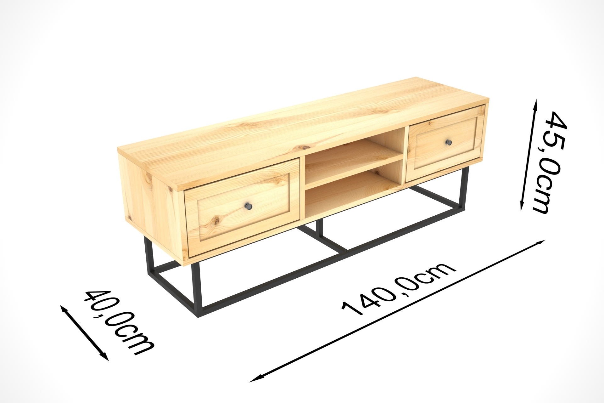 ROYAL AHŞAP TV ÜNİTESİ, NATURAL, 140 CM FİYATI - Vivense