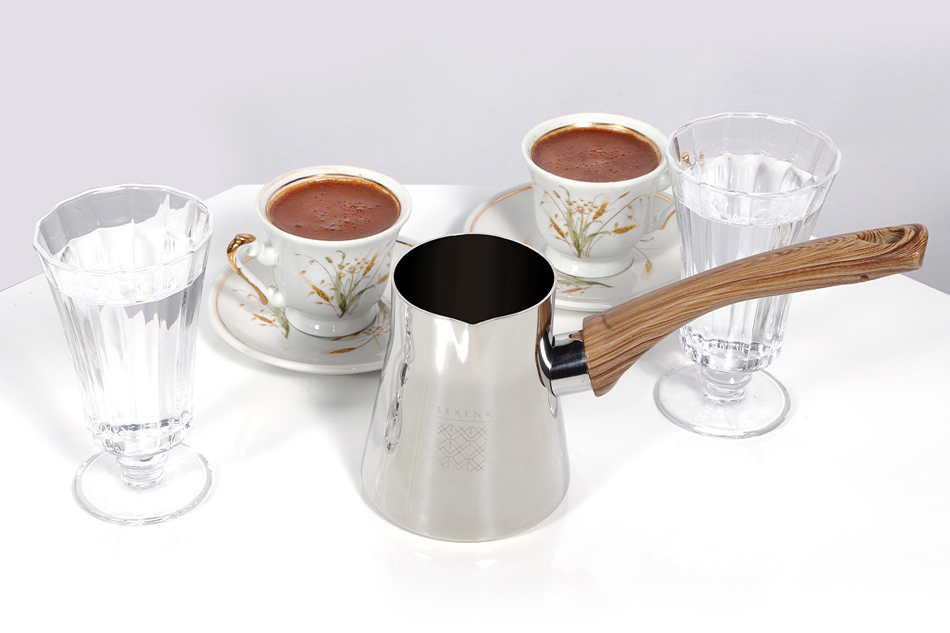 SERENK DEFİNİTİON STANDLI 4 PARÇA CEZVE SET, ÇELİK FİYATI - Vivense