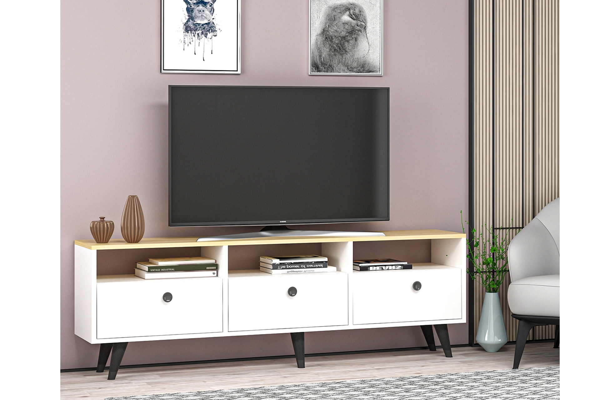 DENVER TV STANDI SAFİRMEŞE BEYAZ FİYATI - Vivense