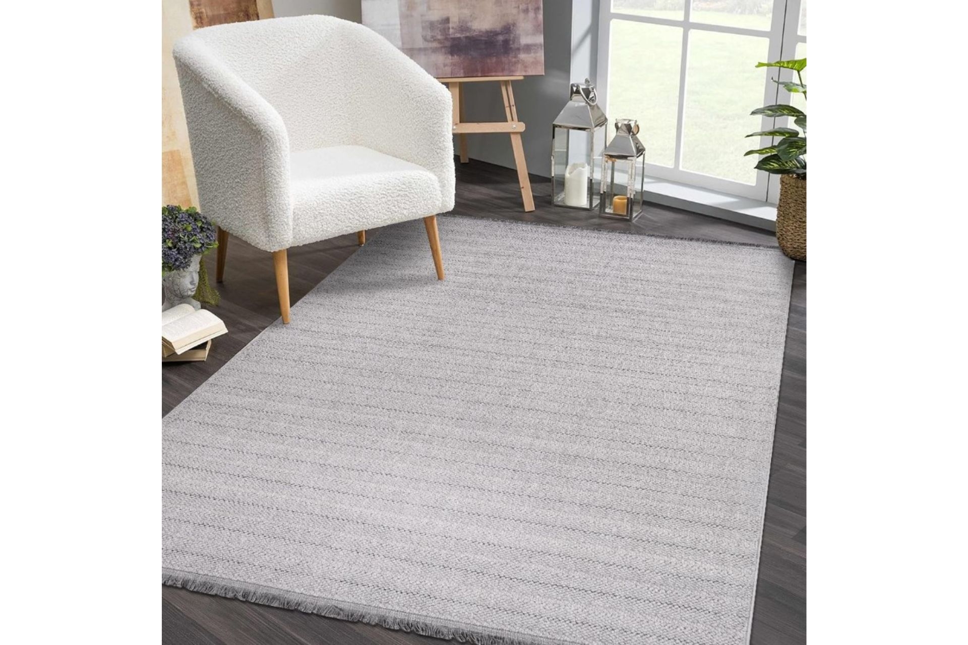 CREA HALI SEUL MODERN SALON HALISI 8884GRK, GRİ, 100X300 FİYATI - Vivense