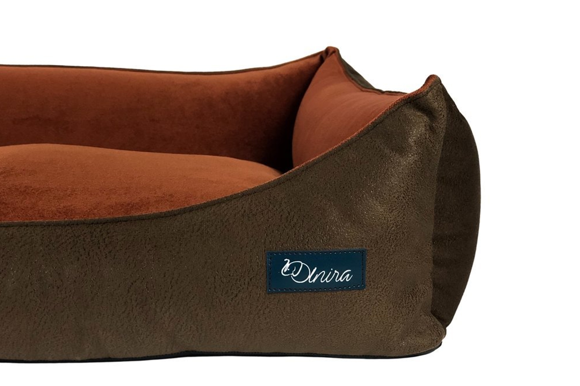 OLNİRA STRONG MİNK KEDİ KÖPEK YATAĞI DIŞ KAHVE İÇ KİREMİT 40X50 FİYATI ...