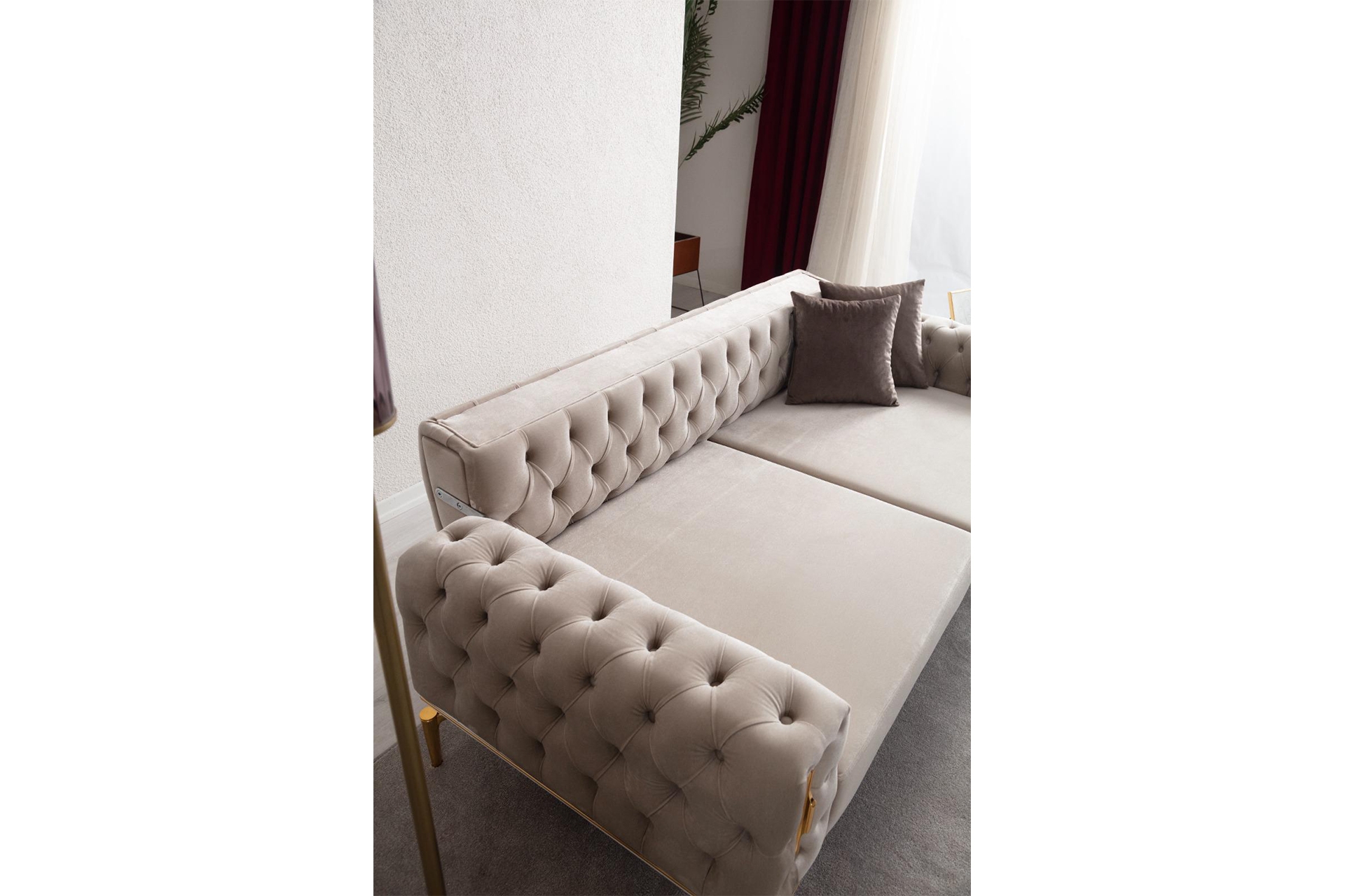 BERLİN SIRT MEKANİZMALI KANEPE, KREM FİYATI - Vivense