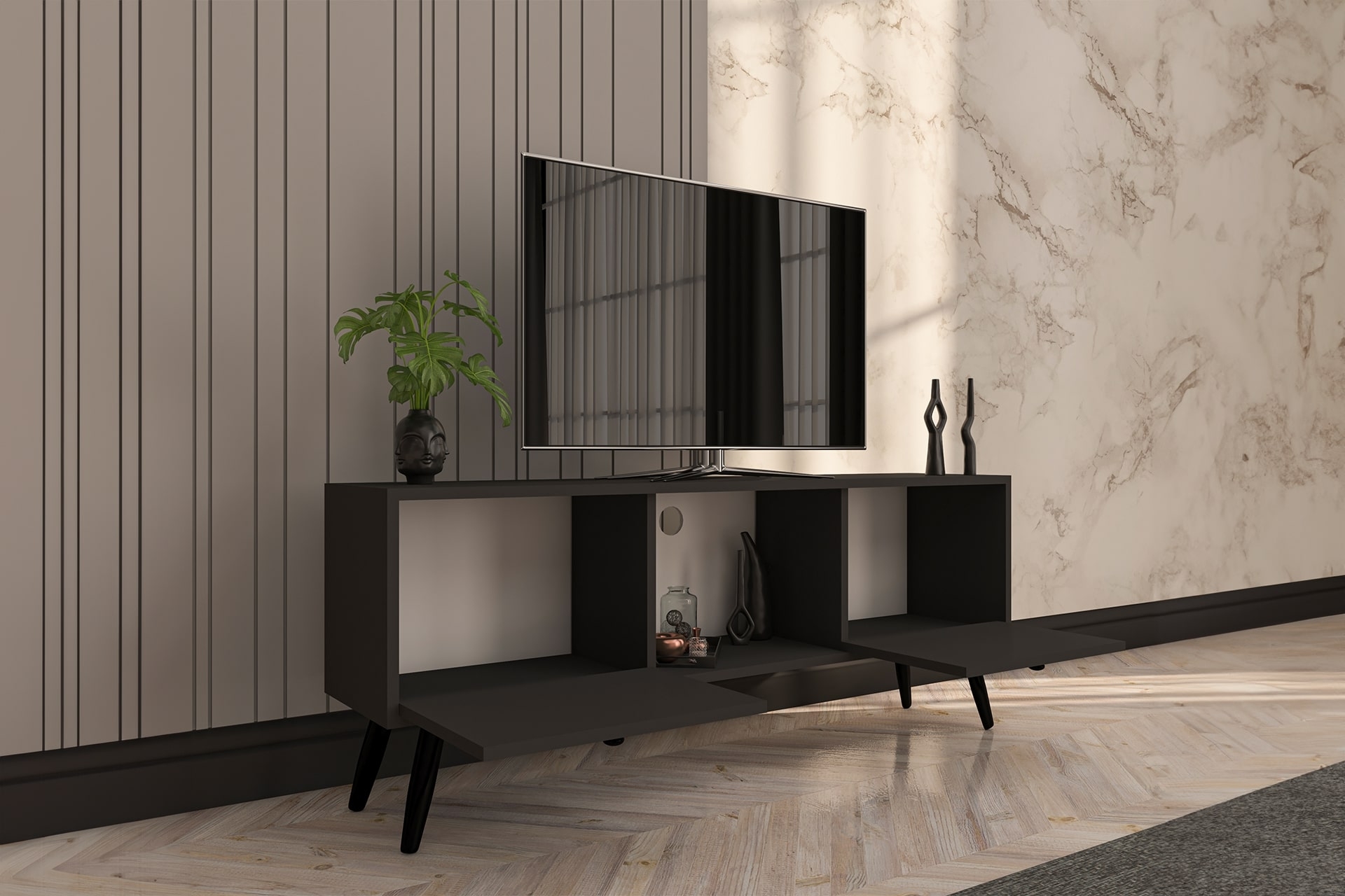 FORCE TV ÜNİTESİ, ANTRASİT, 140 CM