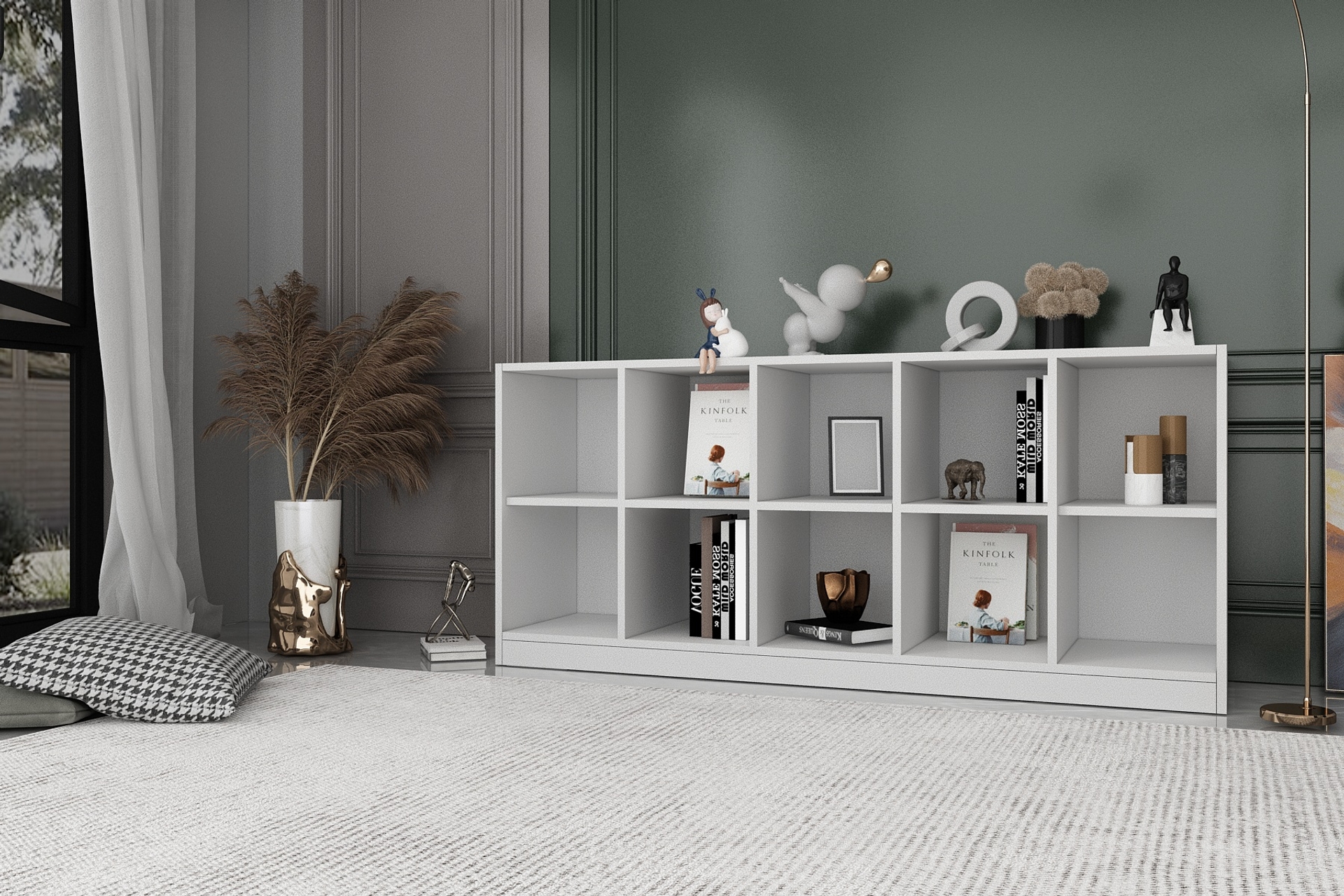 BKCONCEPT RAFLI KİTAPLIK, BEYAZ, 160 CM, KTP-1173 FİYATI - Vivense