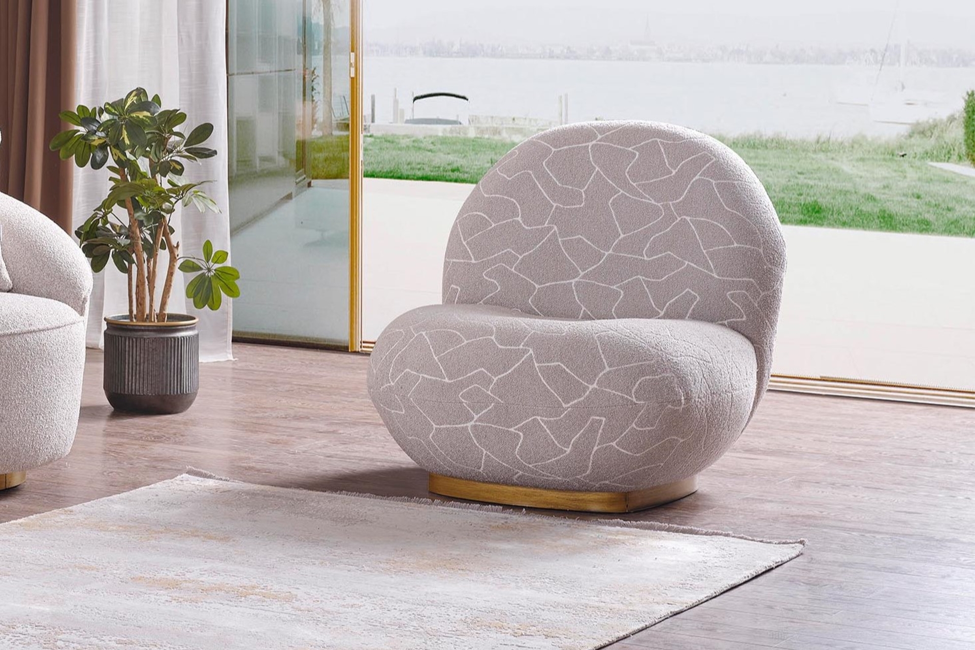 CUSHY LOUNGE GENİŞ BERJER, DESENLİ SÜTLÜ KAHVE FİYATI - Vivense