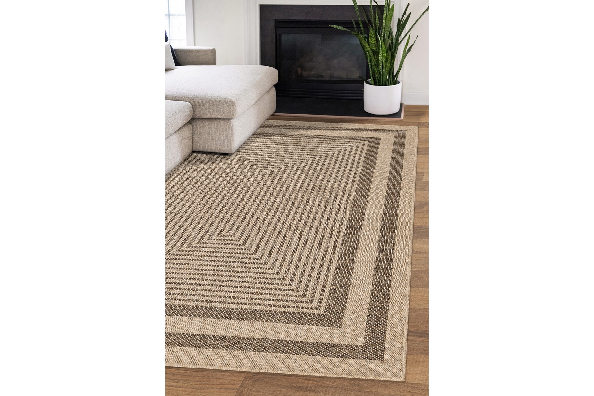 ANGORAHOME HARMONY JÜT GÖRÜNÜMLÜ MAKİNE HALISI JN009A, 80X150