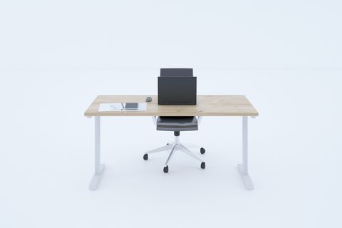 TUUNDESİGN TOHİ DESK YÜKSEKLİK AYARLI OFİS MASASI, MEŞE BEYAZ, 160 CM ...