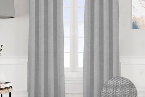 KETEN GÖRÜNÜMLÜ TEK KANAT FON PERDE, GRİ, 50X270 FİYATI - Vivense