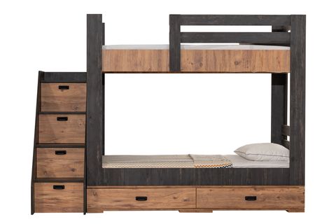 PALLET ÇEKMECELİ MERDİVENLİ RANZA, 90X190