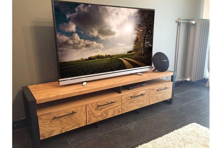 Manhattan TV Unit, 200 cm, Oak | Vivense London