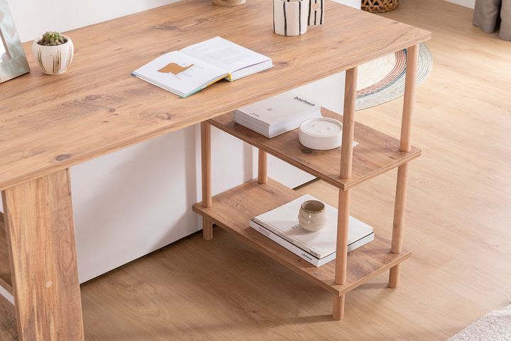 Intergo Bureau met 4 Rekken, Pijnboom | Vivense Nederland