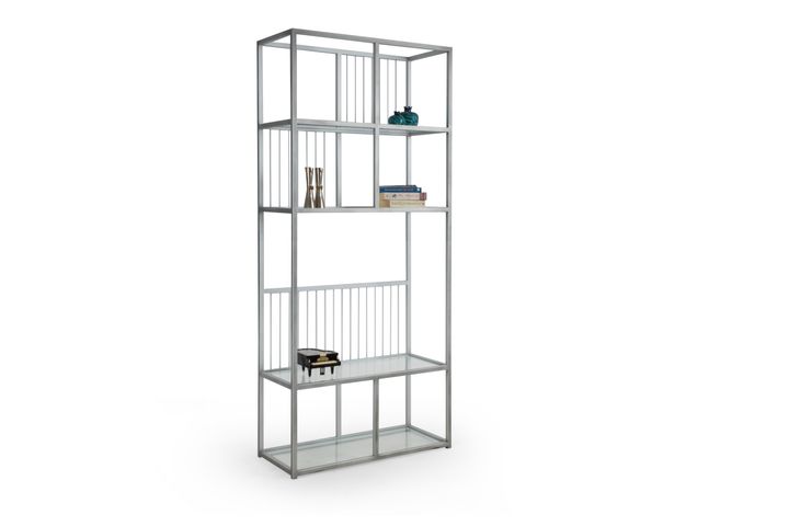 Lola Bookcase, 80 cm, Silver | Vivense London