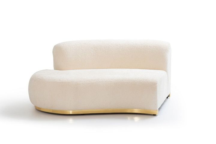 Teddy 4-Zitsbank, Creme | Vivense Nederland