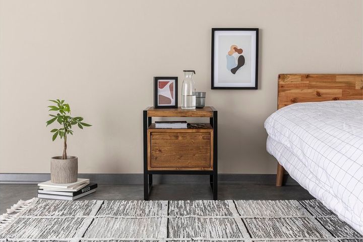 Matis Commode, Dark Wood & Black | Vivense London