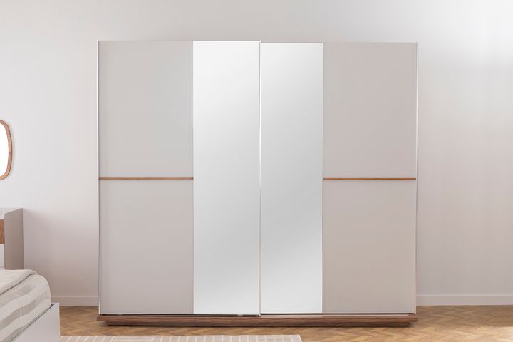 Tema 2 Sliding Door Wardrobe, White | Vivense London
