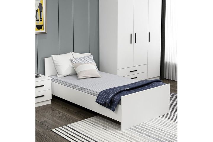 Medway Single Bed, 90 x 190 cm, White | Vivense London