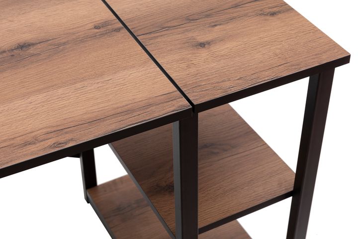 Ceramical Bureau met Rekken, 60x120 cm, Walnoot | Vivense Nederland