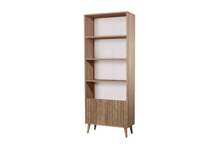 City Natural Bookcase, 198 cm, Oak | Vivense London
