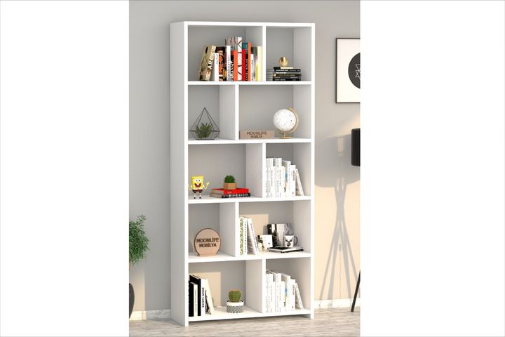 London Bookcase, 160 cm, White | Vivense London