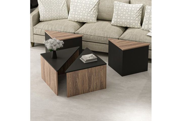 Medway Flora Nesting Table, Black | Vivense London