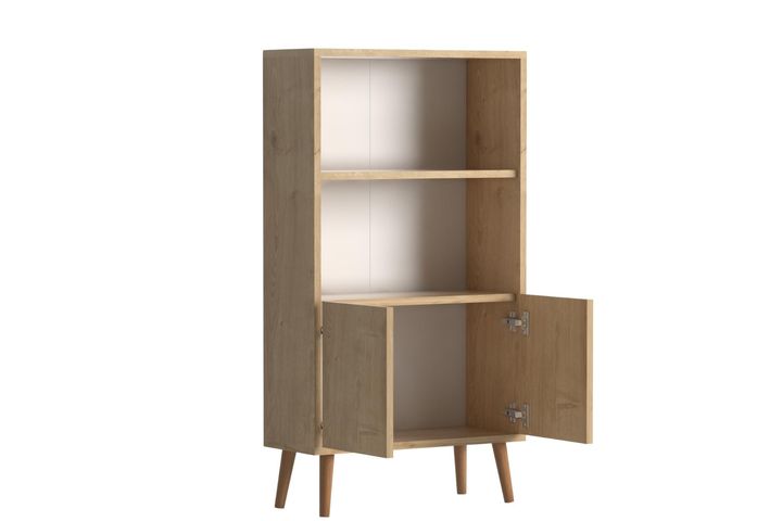 Luce Bookcase, 110 cm, Oak | Vivense London