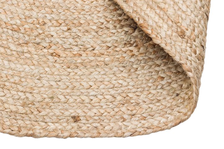 June Rustikaler Jute-Teppich, 90x90 cm, Beige | Vivense Deutschland