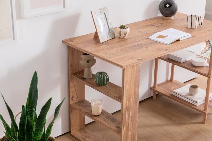 Intergo Bureau met 4 Rekken, Pijnboom | Vivense Nederland