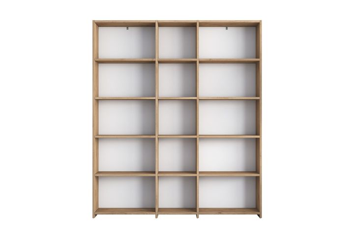 Rani Wide Bookcase, Walnut | Vivense London
