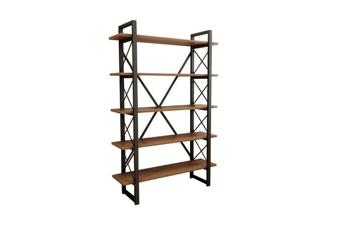 Metros Bookcase, Dark Wood | Vivense London