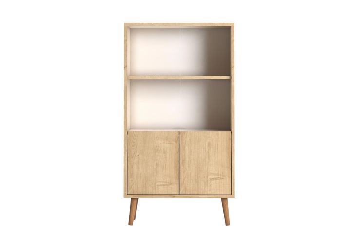 Luce Bookcase, 110 cm, Oak | Vivense London