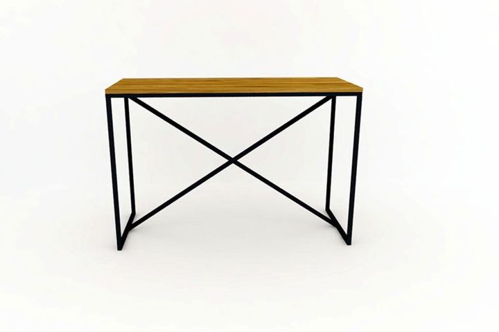 Keop Console Table, Walnut & Black | Vivense London