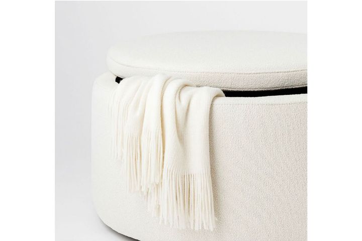 Lisa Teddy Mega Poef, Wit | Vivense Nederland