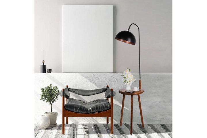 Erin Floor Lamp, Walnut | Vivense London