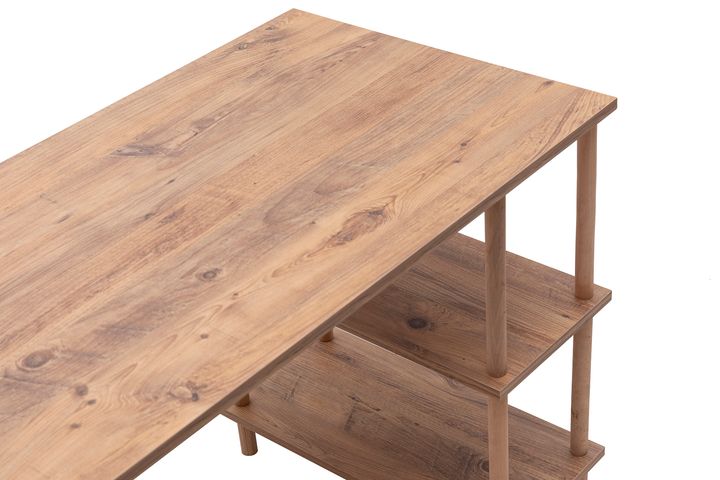 Intergo Bureau met 4 Rekken, Pijnboom | Vivense België