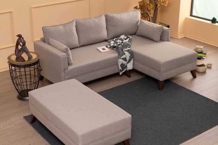 Bella Soft Mini Hoekbank Links, Creme | Vivense Nederland