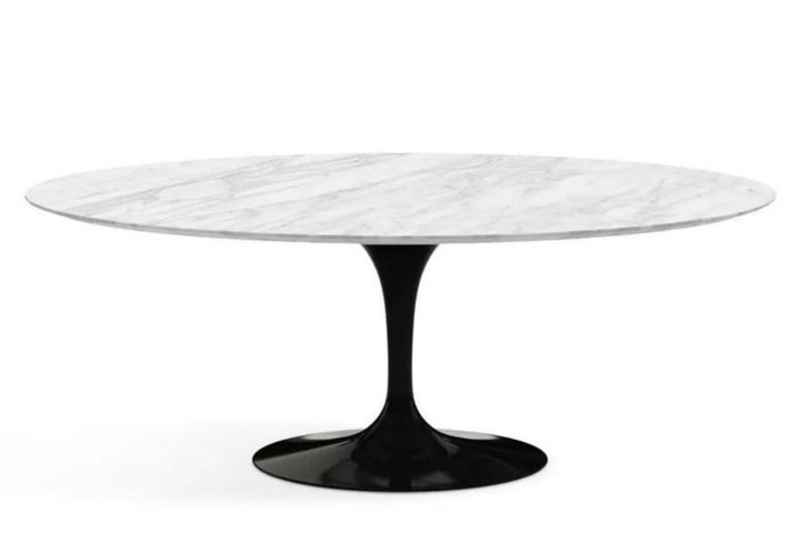 Tulip Tisch aus Marmor, 160x100 cm, Schwarz | Vivense Deutschland